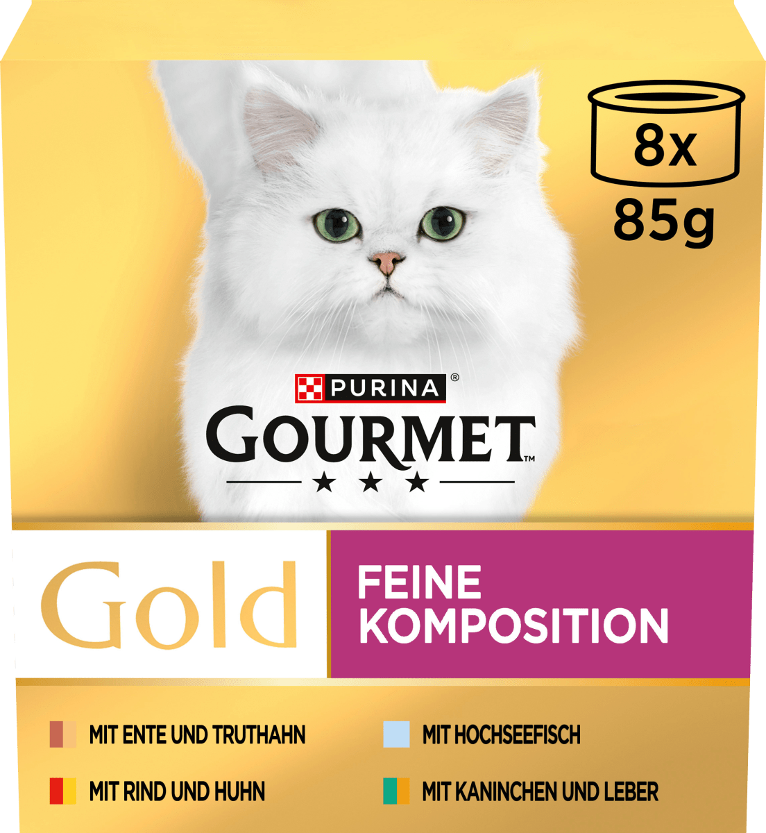 Purina Gourmet Nassfutter Katze Feine Komposition Multipack (8x85 g ...