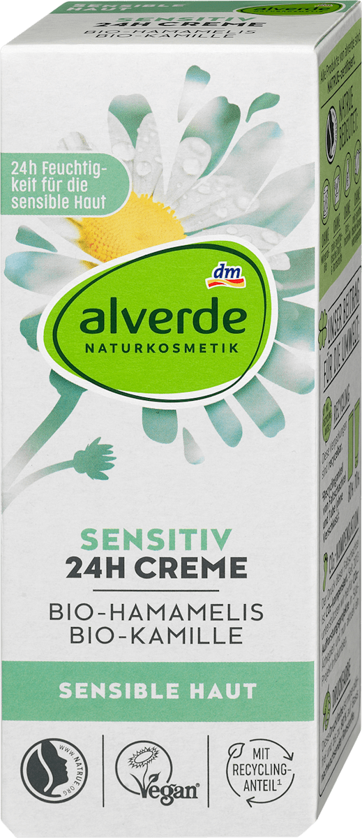 alverde NATURKOSMETIK Sensitiv denní pleťový krém, 50 ml | dm.cz