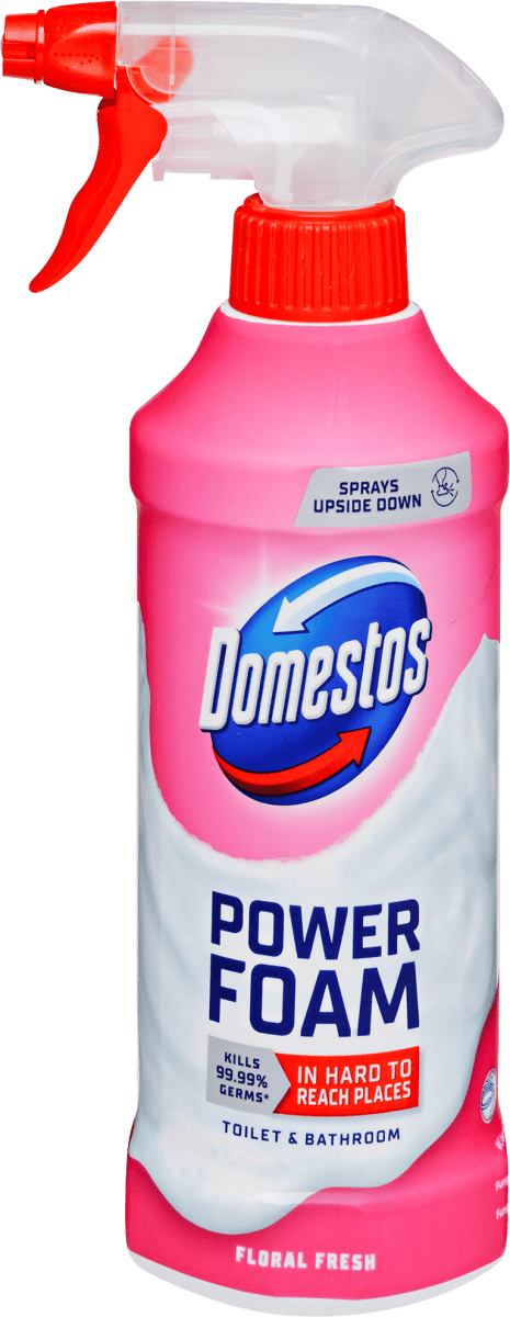 Domestos Čistiaca pena na WC a kúpeľne Power Foam Floral Fresh, 435 ml | mojadm.sk