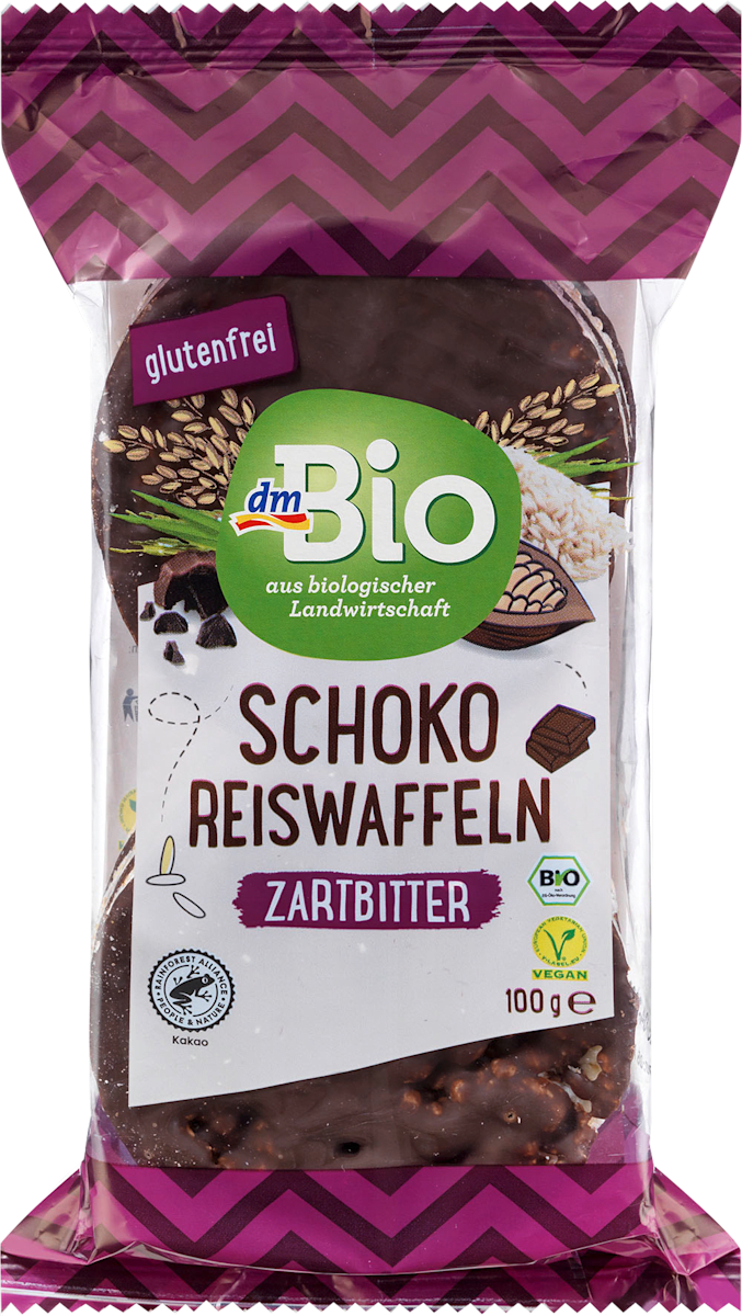 dmBio Snack od riže i tamne čokolade, 100 g | dm-drogeriemarkt.ba