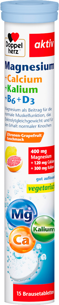 Doppelherz Magnesium Calcium Kalium + Vitamine B6 + D3 15 St, 100,5 g ...