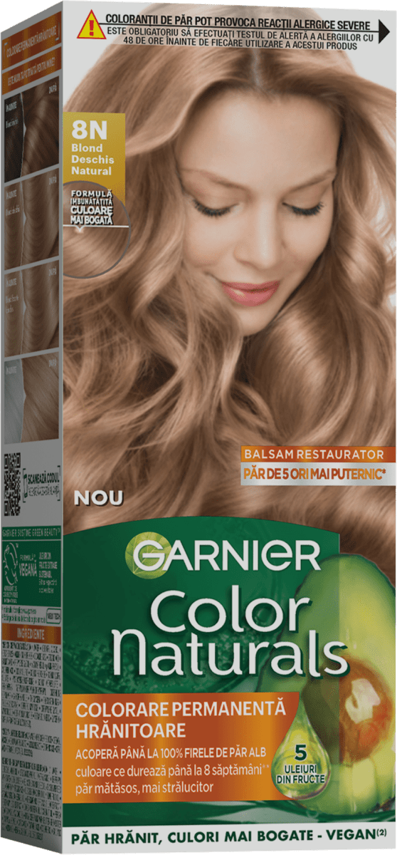 GARNIER Color naturals Vopsea de păr permanentă 8N Blond deschis ...