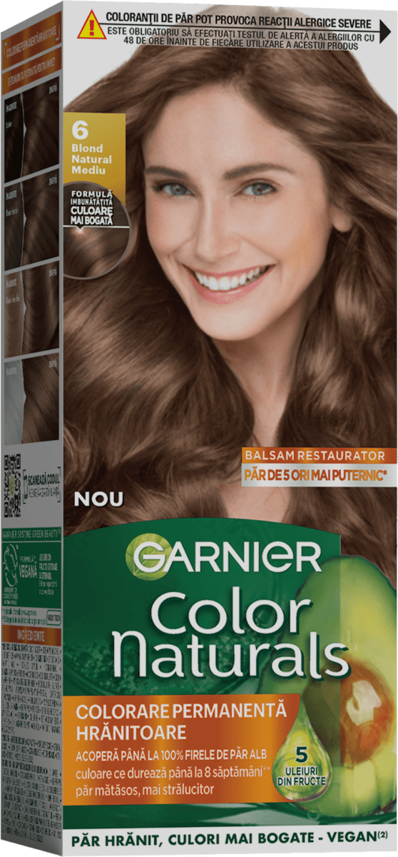 GARNIER Color naturals Vopsea de păr permanentă 6 Blond natural mediu ...