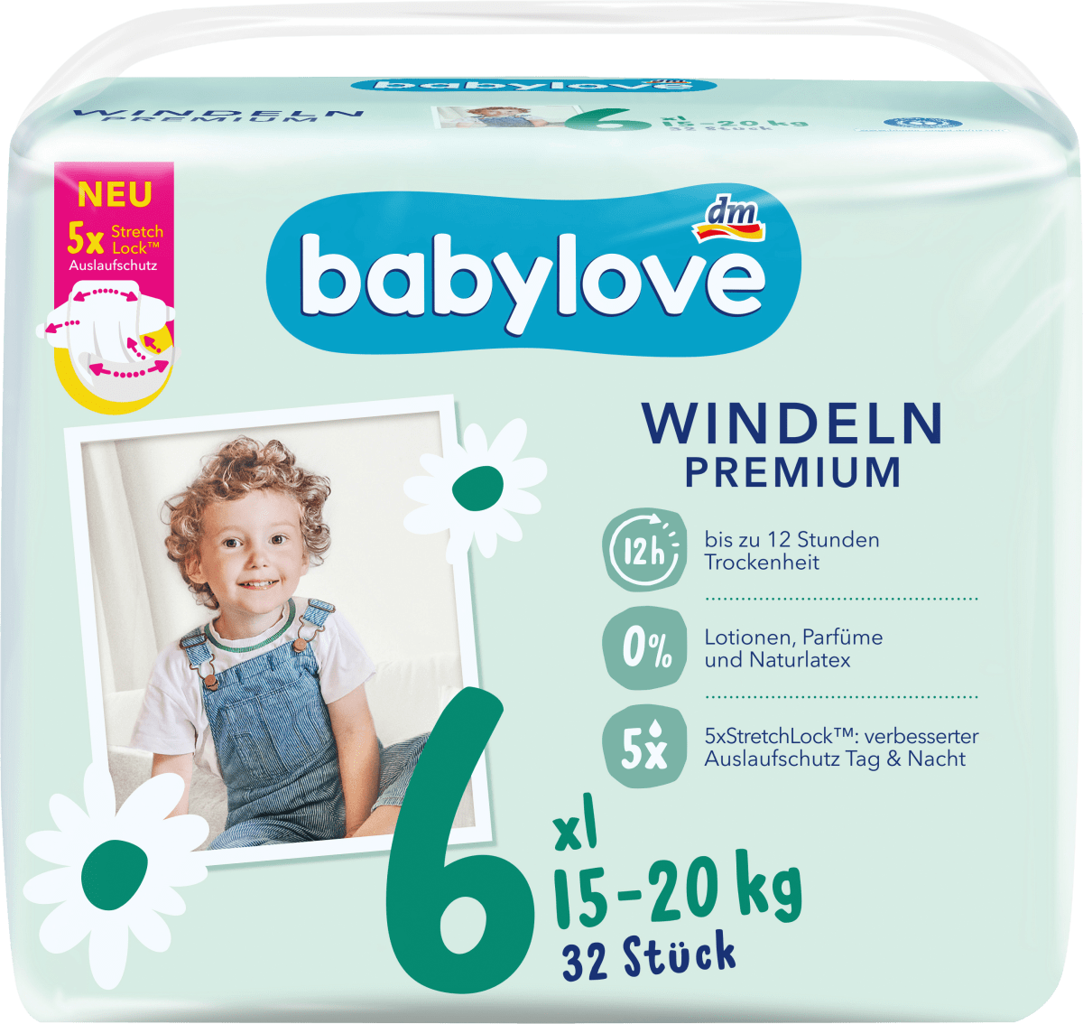 babylove Premium pelene XL veličina 6 (15-20 kg), 32 kom | dm.rs