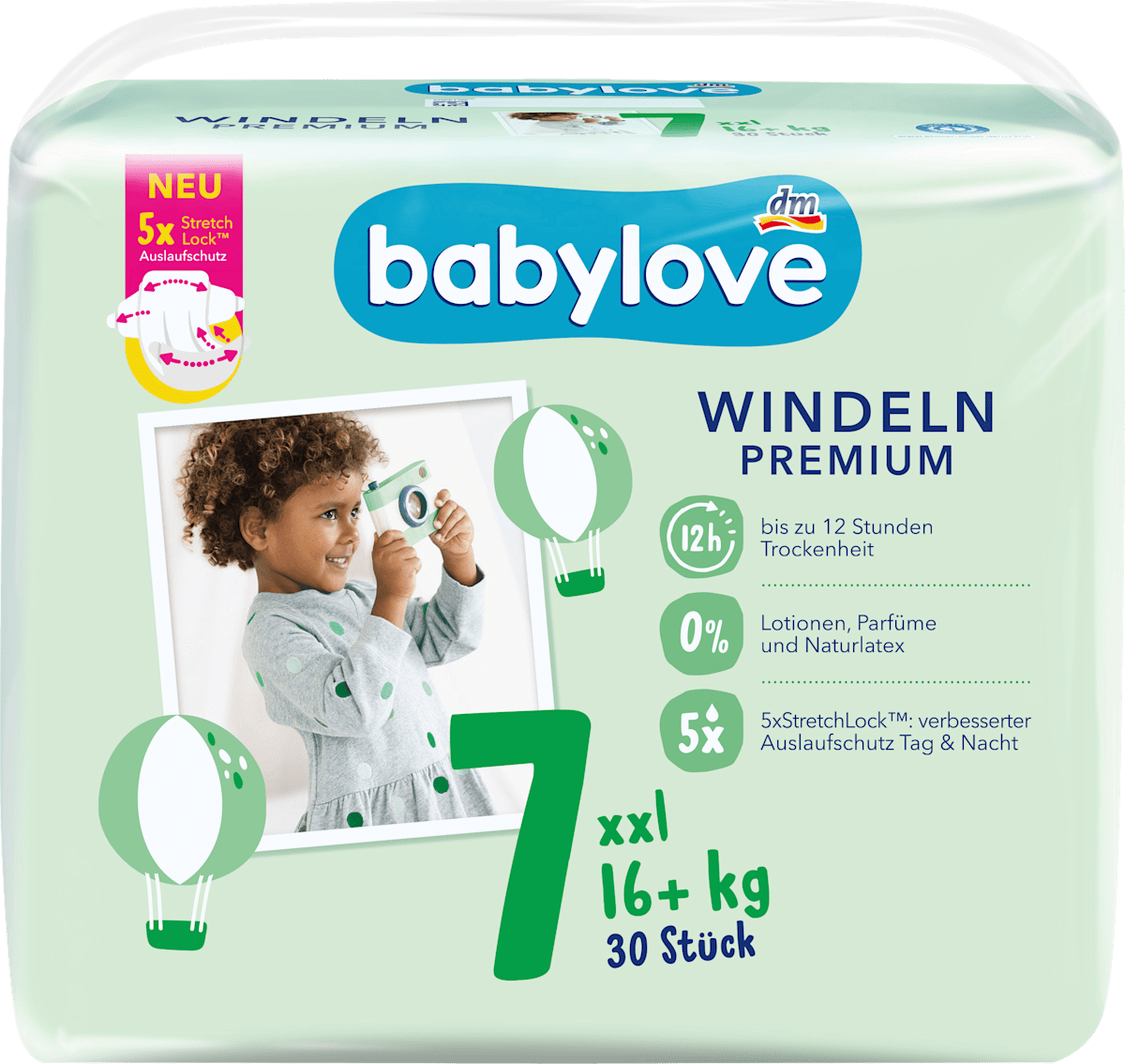 babylove Windeln Premium Gr. 7 XXL 16+ kg, 30 St dauerhaft günstig ...