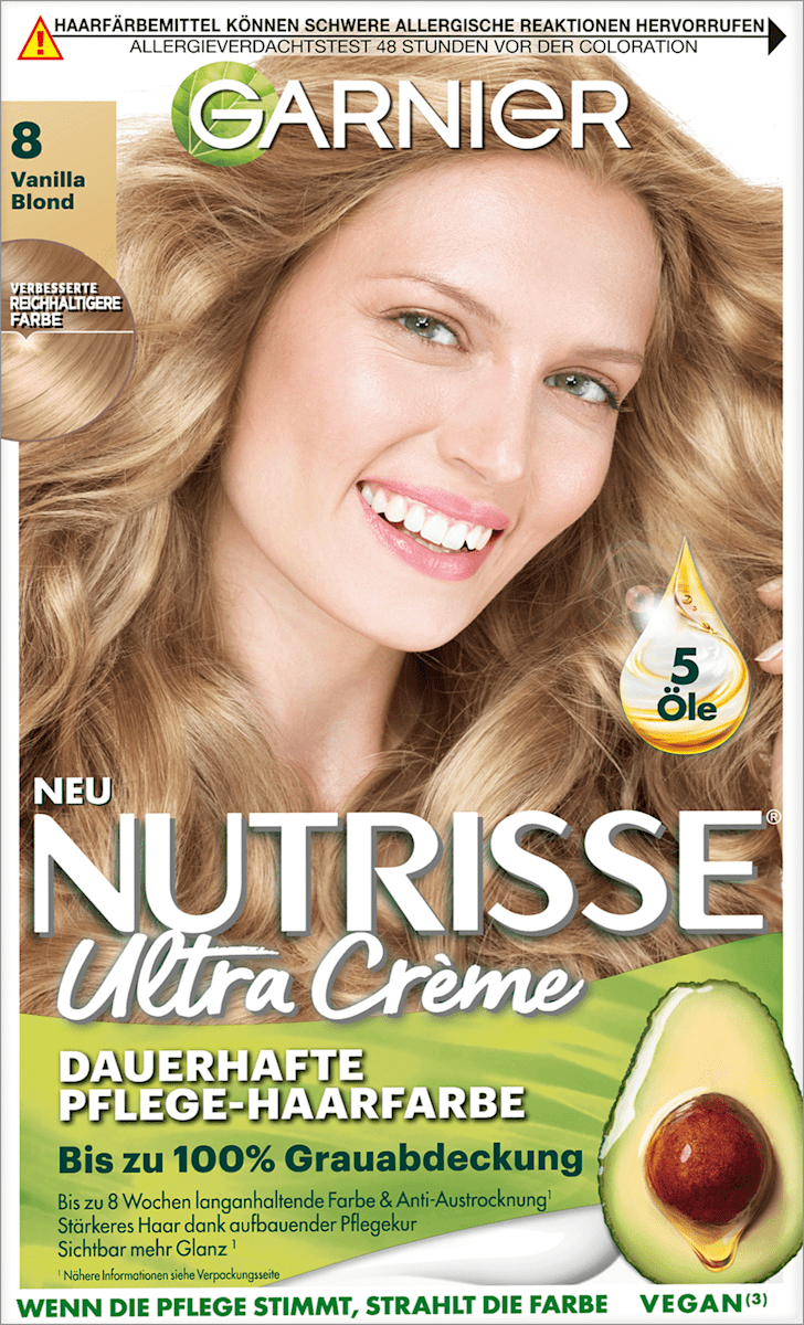 Nutrisse Haarfarbe 8 Vanilla Blond, 1 St dauerhaft günstig online ...