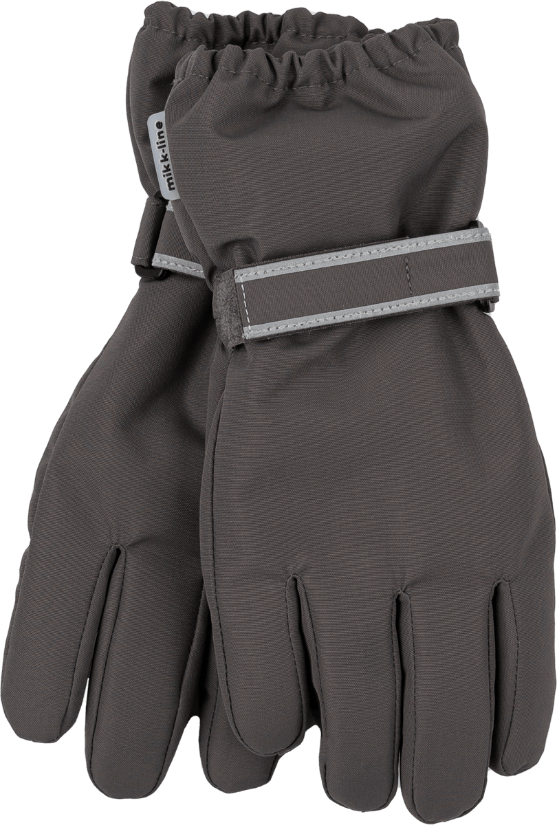 Mikk-Line Handschuhe mit reflektierenden Streifen, grau, Gr. 110/116, 1 ...