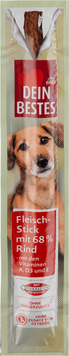 Dein Bestes sticksuri pentru câini cu carne vită, 12 g | dm.ro