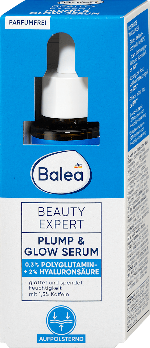 Balea Serum BEAUTY EXPERT PLUMP & GLOW, 30 ml | dm.si