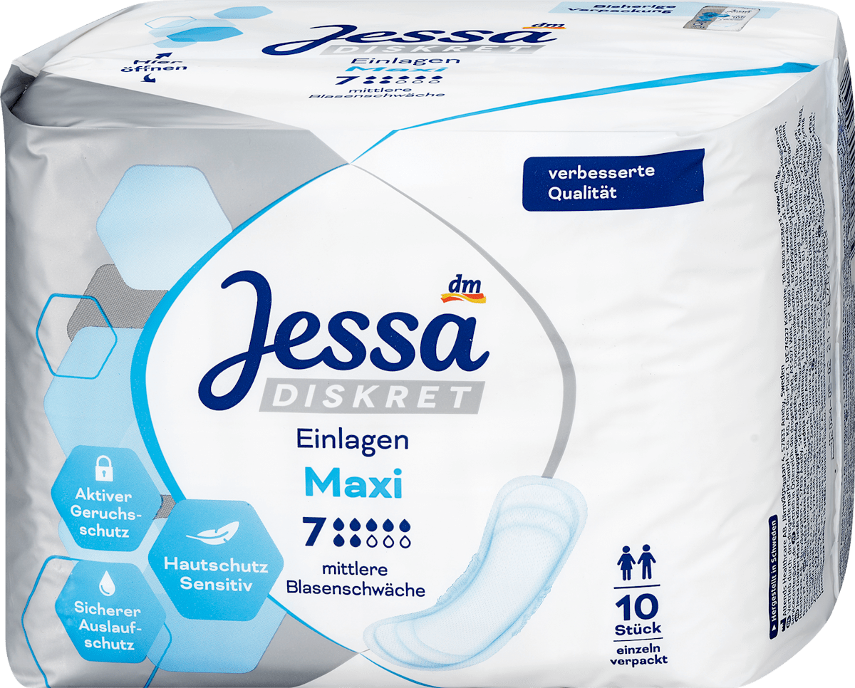Jessa Diskret Einlagen Inkontinenz Maxi, 10 St dauerhaft günstig online ...