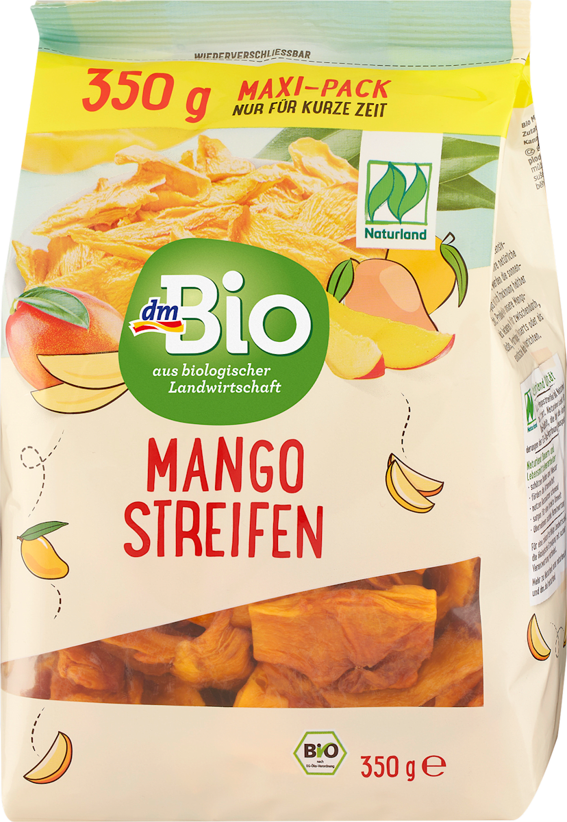 dmBio Trockenfrüchte Mango Streifen Maxi-Pack, 350 g | dm.at