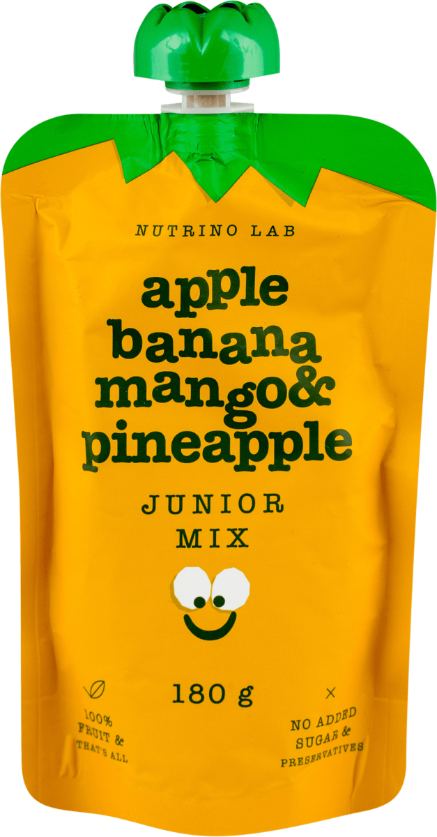 Nutrino Lab JUNIOR MIX voćna kaša - jabuka, banana, mango i ananas, 180 g | dm.rs