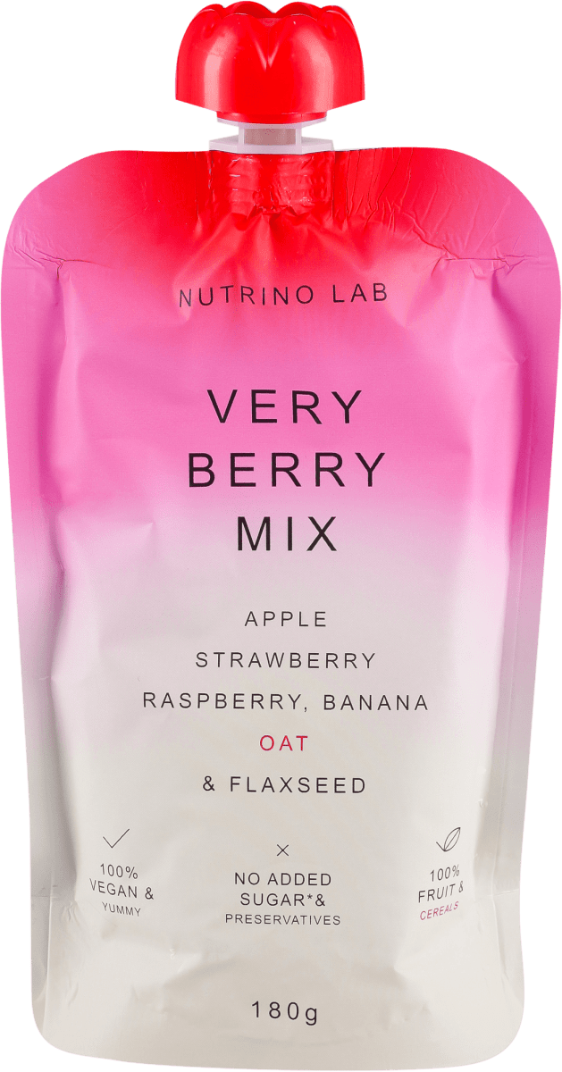 Nutrino Lab VERY BERRY MIX pire - jabuka, jagoda, malina, banana, ovas ...