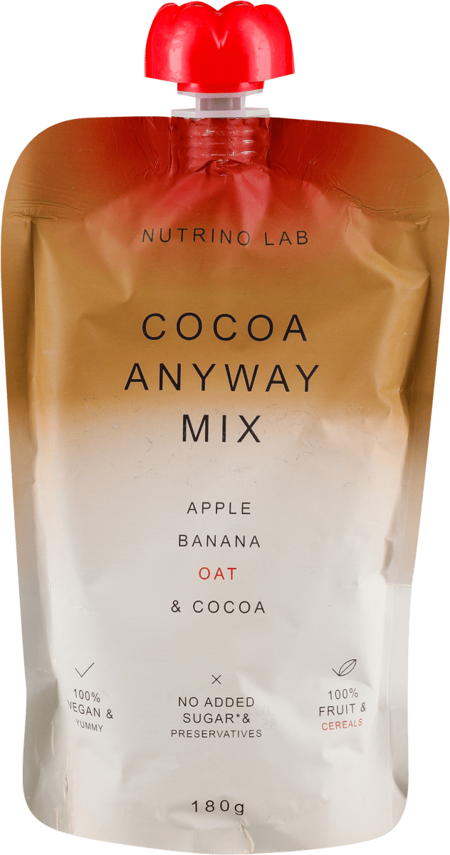 Nutrino Lab COCOA ANYWAY MIX pire - jabuka, banana, ovas i kakao, 180 g | dm.rs