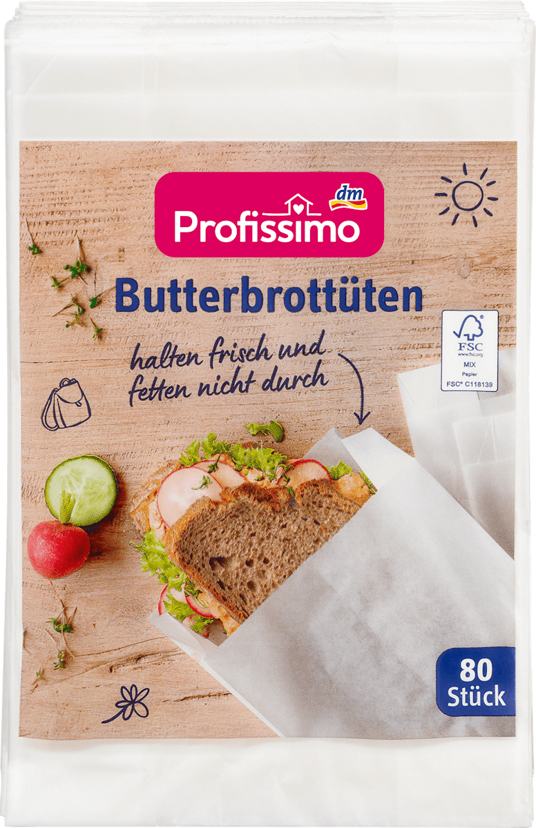 Profissimo Sacchetti di carta oleata, 80 pz | dm Italia