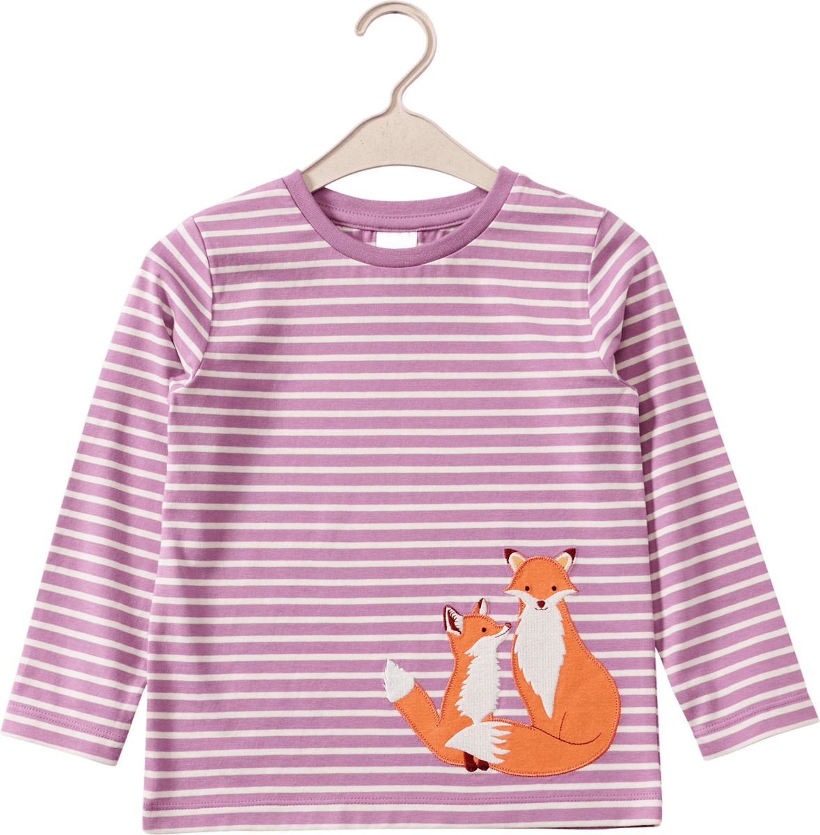 ALANA Langarmshirt mit Fuchs-Applikation, lila, Gr. 98, 1 St dauerhaft ...