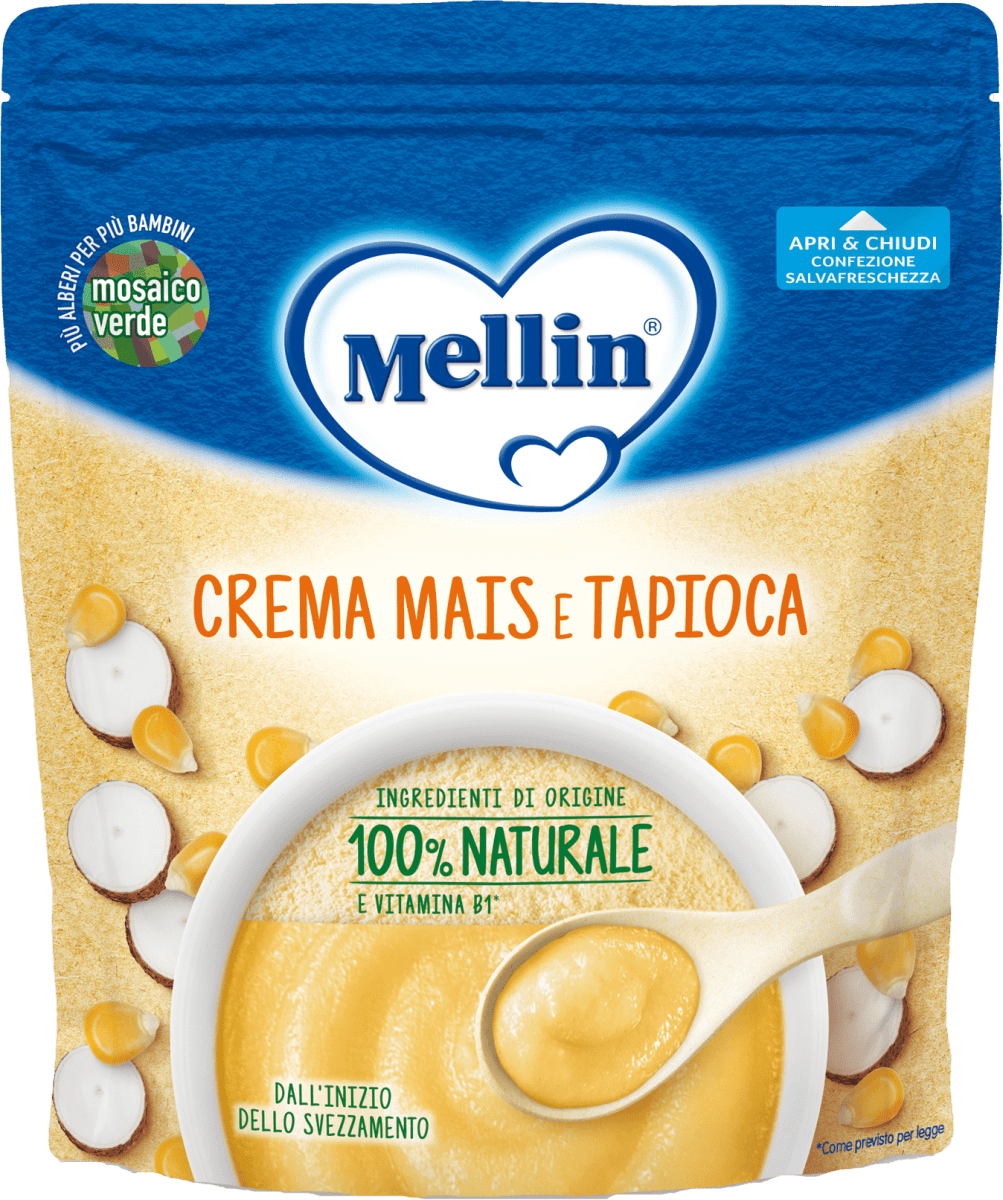 Mellin Crema mais e tapioca, 200 g | dm Italia