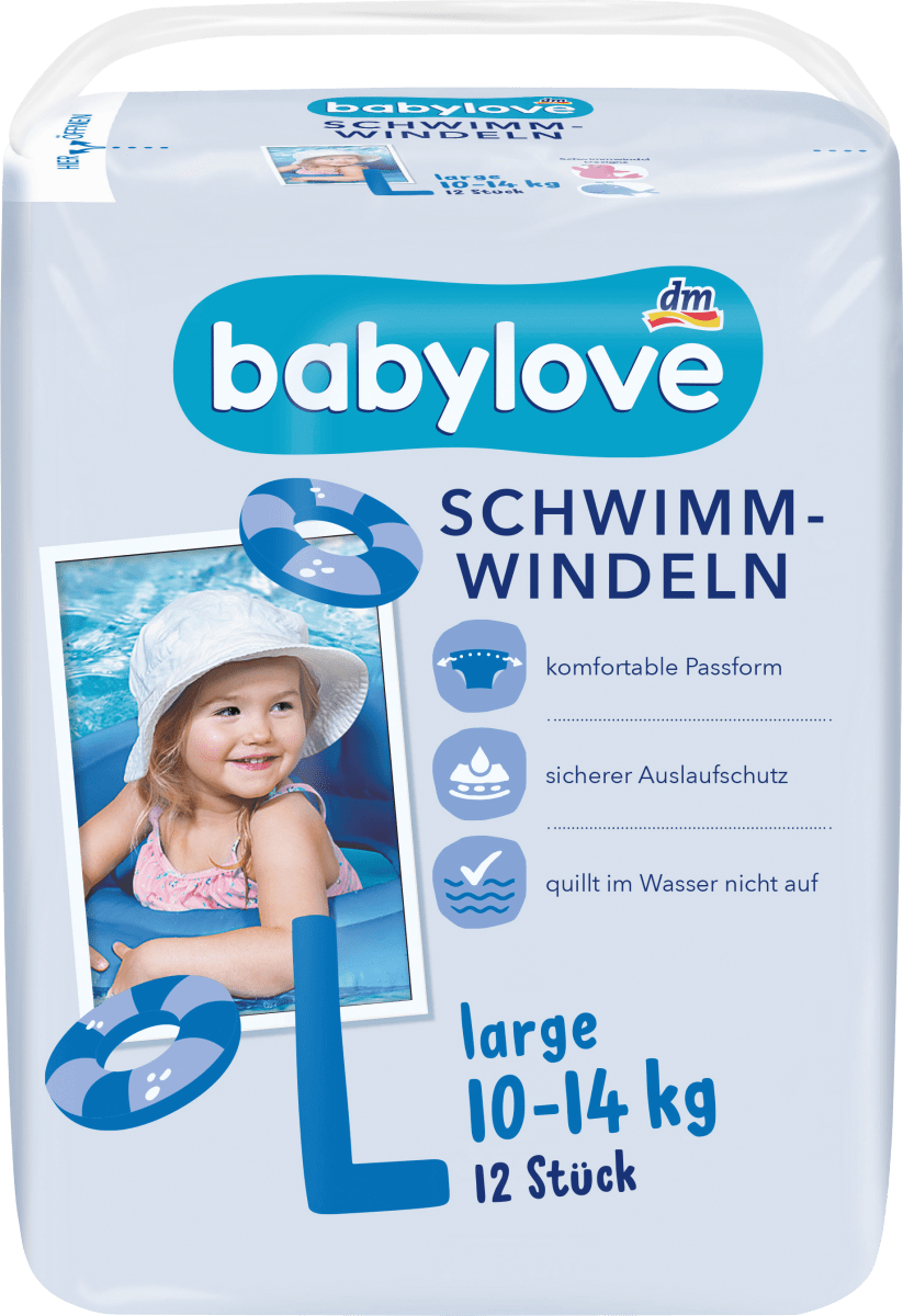 babylove Pelene za kupanje, veličina L (od 12 kg), 12 kom. | dm ...