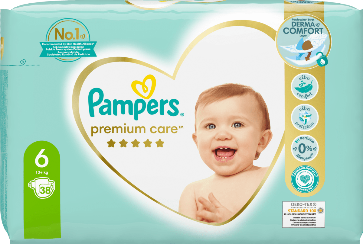 Pampers Premium Care premium care pelene vel.6 (13+ kg), 38 kom. | dm ...