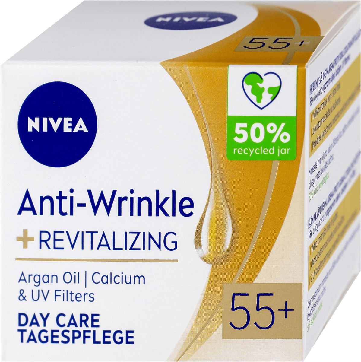 NIVEA Anti-Wrinkle + REVITALIZING dnevna krema za lice protiv bora 55+, SPF 15, 50 ml | dm.rs