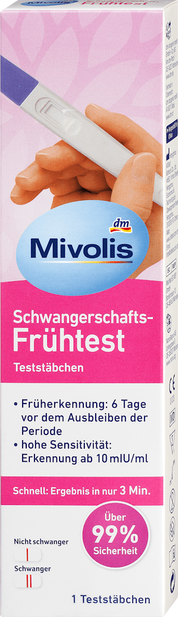 Mivolis Schwangerschaftsfrühtest Stäbchen, 1 St dauerhaft günstig ...