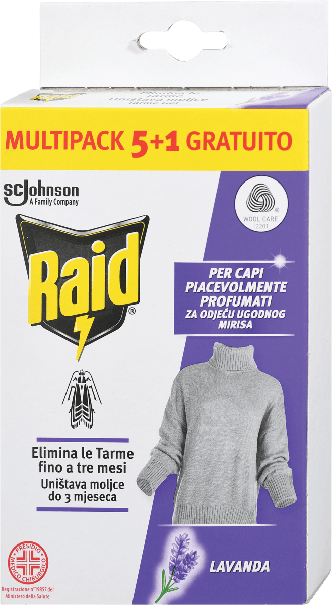 Raid Gel pločice protiv moljaca s mirisom lavande, 5 kom. | dm ...
