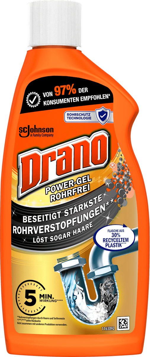 Drano Rohrreiniger Power Gel Rohrfrei, 500 ml | dm.at