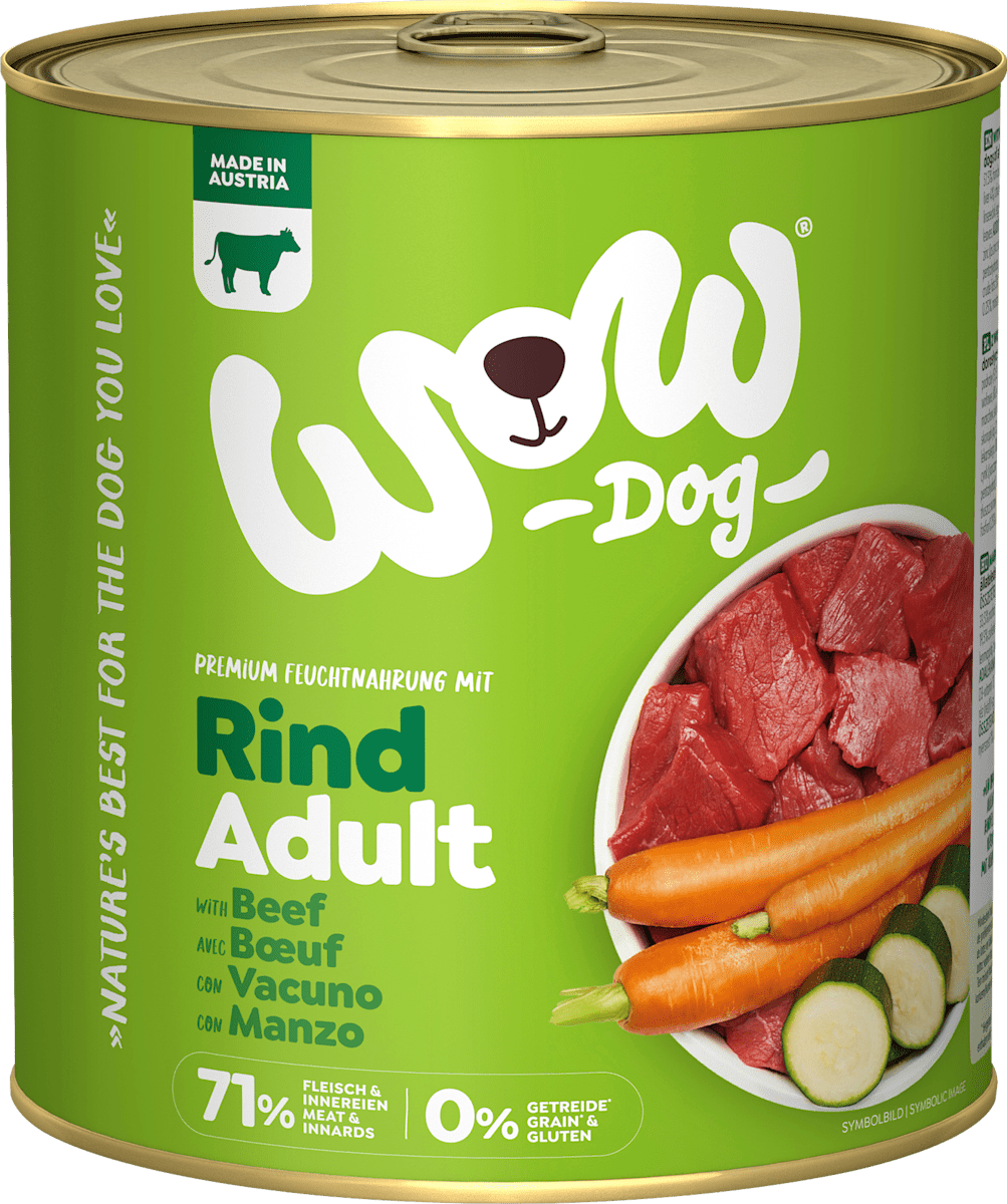 WOW Nassfutter Hund mit Rind, Karotte & Zucchini, Adult, 800 g dauerhaft günstig online kaufen ...