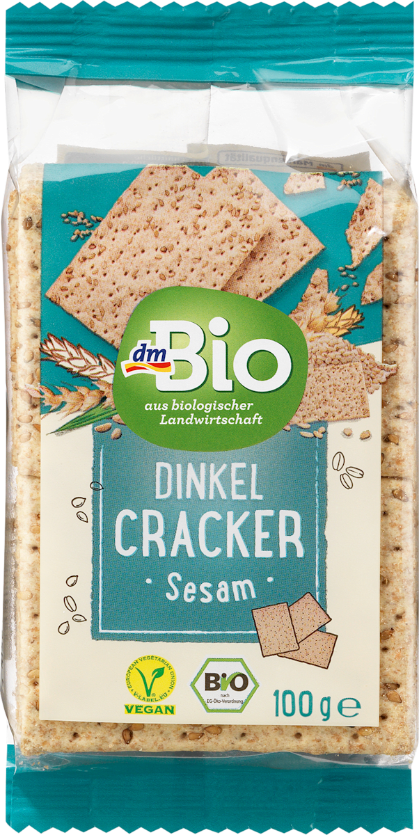 dmBio Integralni krekeri od spelte i susama, 100 g | dm.rs