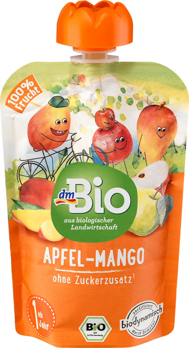 dmBio Quetschie Apfel-Mango, ab 1 Jahr, 100 g dauerhaft günstig online ...
