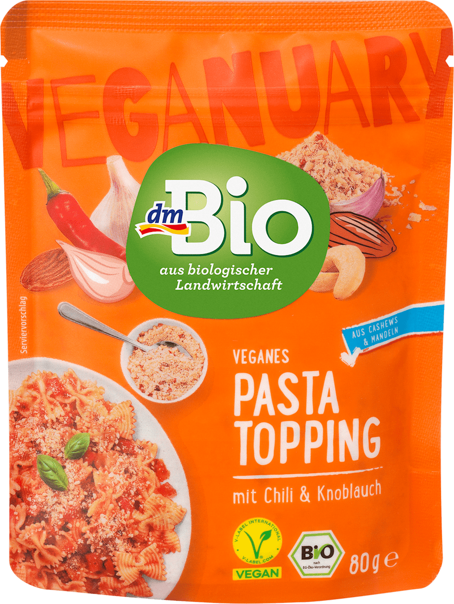 dmBio Pasta Topping Veganuary mit Chili & Knoblauch, 80 g | dm.at