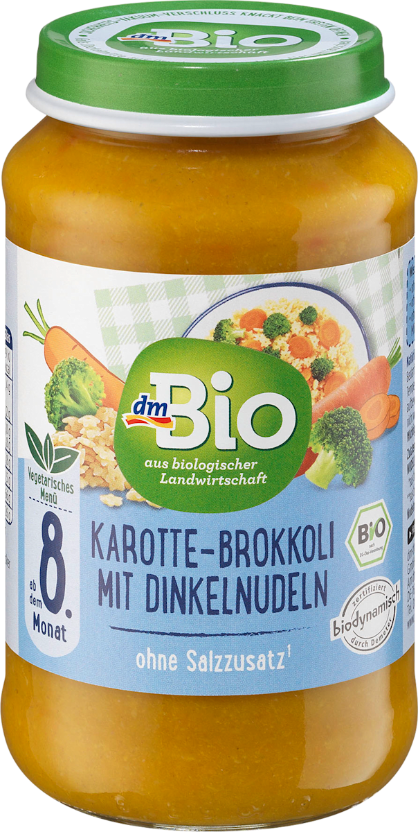 dmBio Bio zelenjavni pripravek iz korenja in brokolija s polnozrnatimi ...