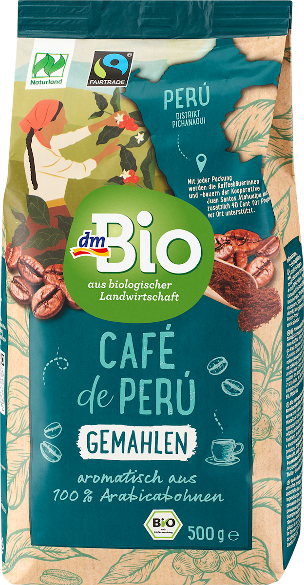 dmBio Kaffee, Caffè de Peru gemahlen, 500 g dauerhaft günstig online ...