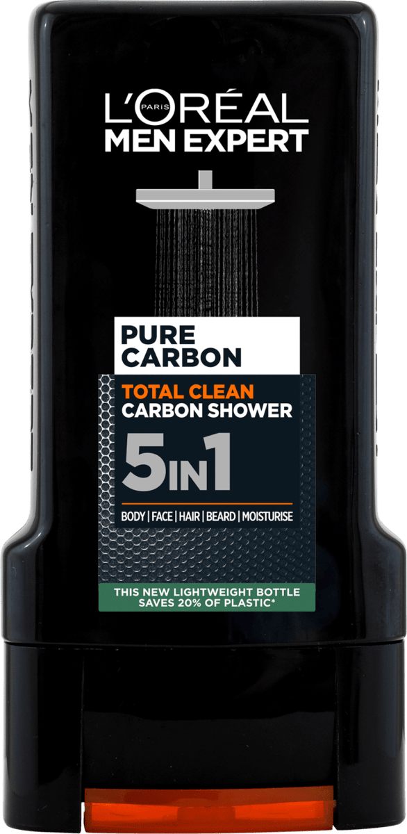 L'ORÉAL PARiS MEN EXPERT PURE CARBON TOTAL CLEAN 5IN1 gel za tuširanje ...