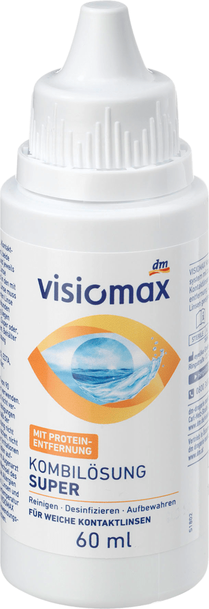 VISIOMAX Kontaktlinsen-Pflegemittel Kombilösung Super, 60 ml dauerhaft ...