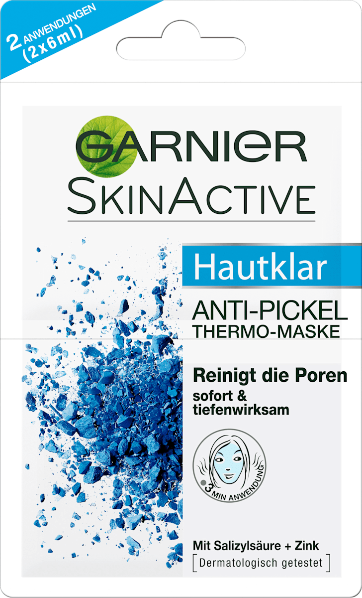 Garnier Skin Active Anti Pickel Gesichtsmaske Hautklar Thermo, 12 ml ...