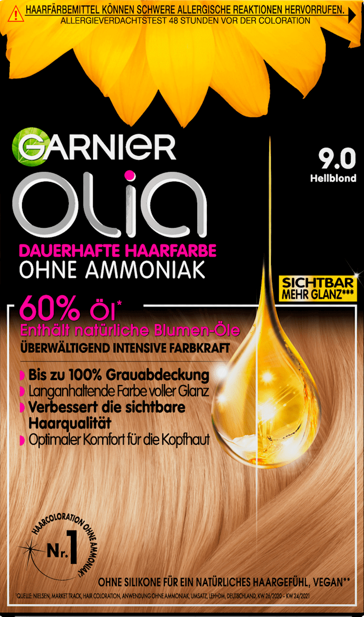 Garnier Olia Haarfarbe 9.0 Hellblond 1 St dauerhaft gunstig online kaufen dm
