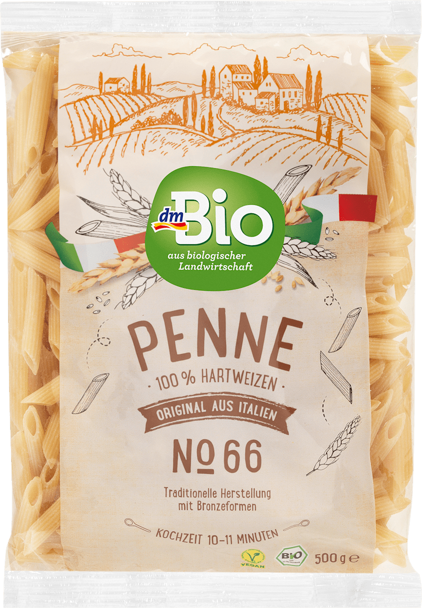 dmBio bio těstoviny penne, 500 g | dm.cz