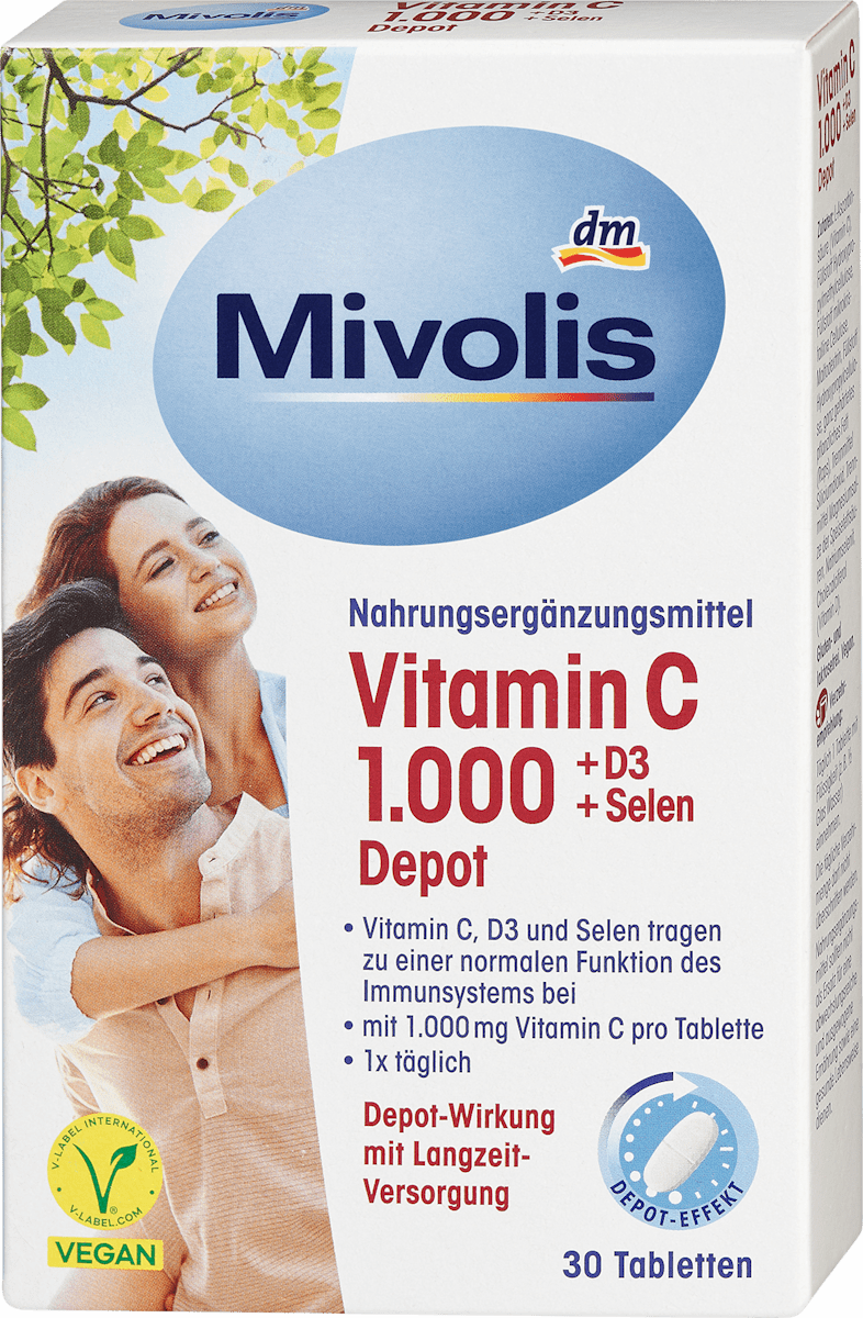 Mivolis Vitamin C 1000 + D3 + Selen Depot 30 St, 42 g dauerhaft günstig ...