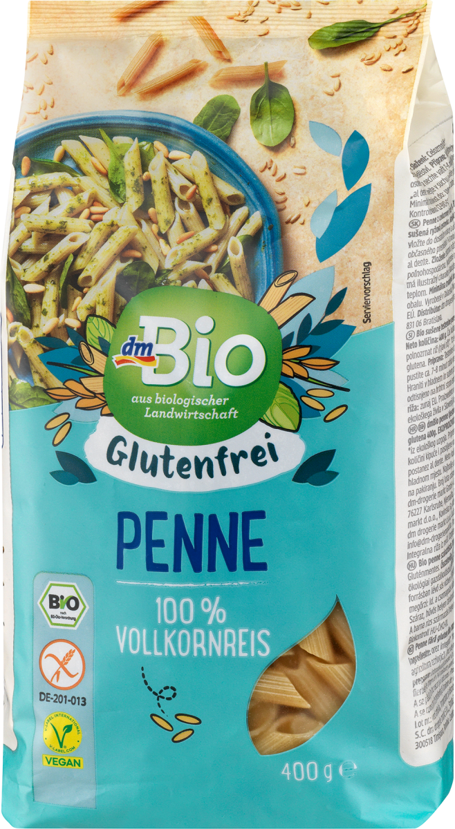 dmBio Nudeln, Penne aus Vollkornreis, 400 g dauerhaft günstig online kaufen | dm.de