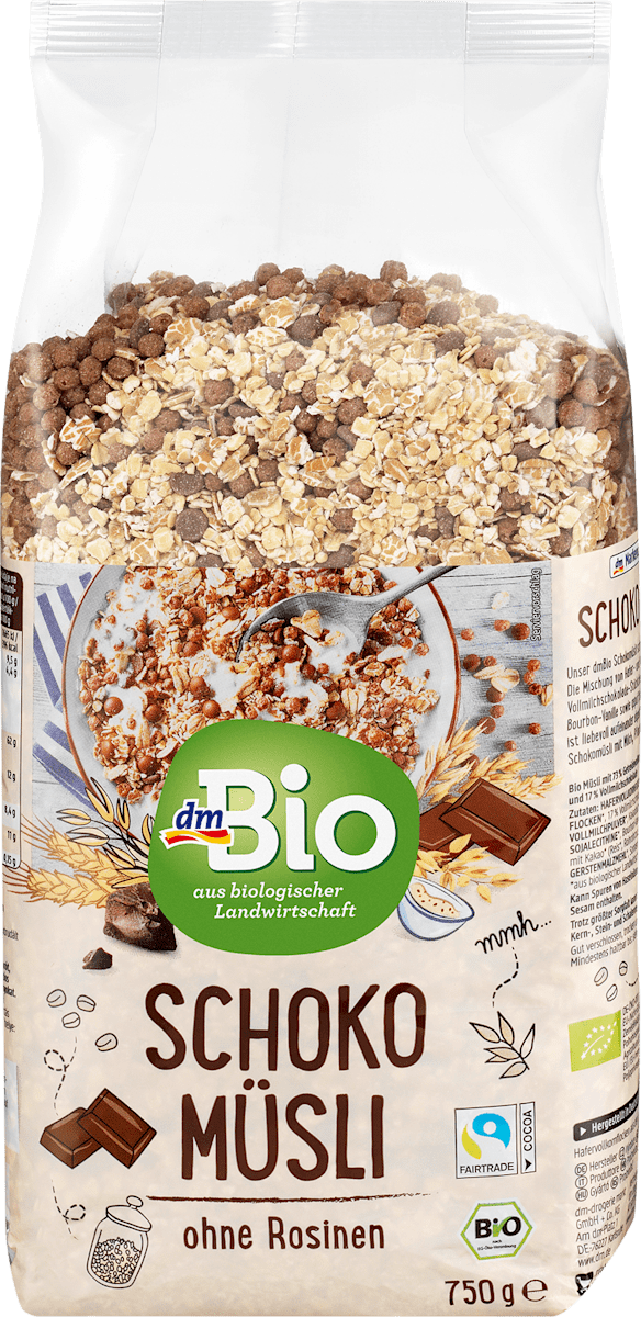 dmBio Müsli, Schoko ohne Rosinen, 750 g dauerhaft günstig online kaufen ...