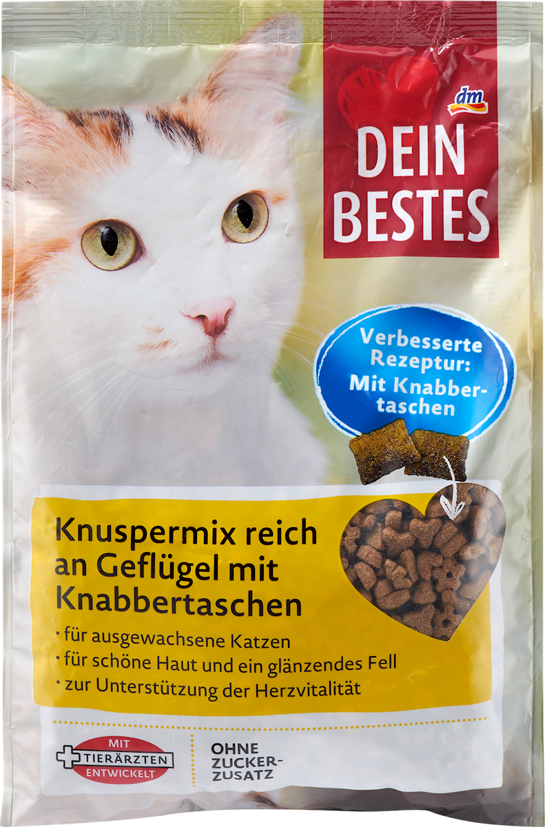Dein Bestes Trockenfutter Katze Knuspermix reich an Geflügel, 1 000 g ...
