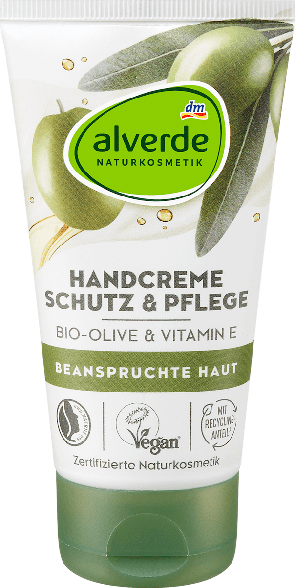 alverde NATURKOSMETIK Handcreme Schutz & Pflege Olive & Vitamin E, 75 ml dauerhaft günstig ...