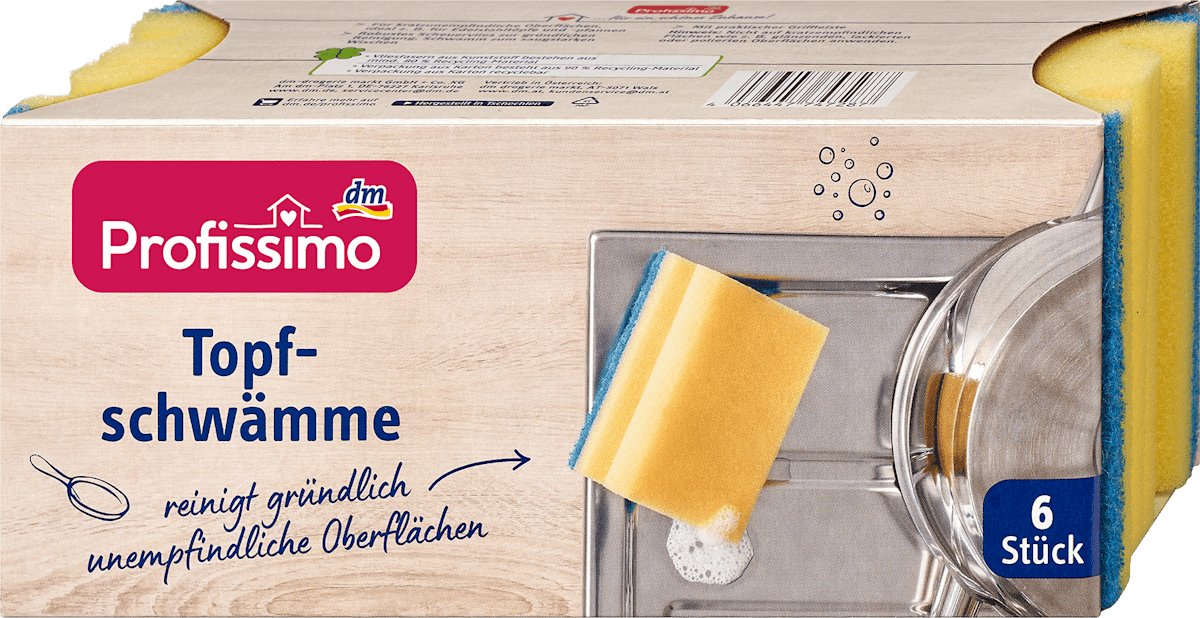 Profissimo Edénytisztító szivacs, 6 db | dm.hu