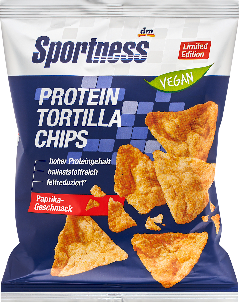 Sportness Protein Tortilla Chips, Paprika Geschmack, 50 g dauerhaft ...
