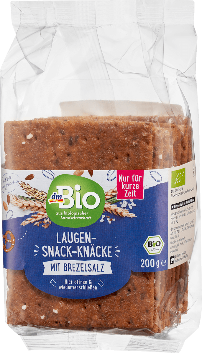 dmBio Snack Knäcke Lauge, 200 g dauerhaft günstig online kaufen | dm.de