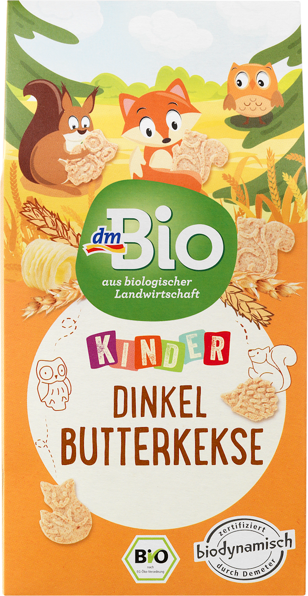 dmBio Kindersnack Butterkeks Dinkel ab 3 Jahren, demeter, 125 g ...