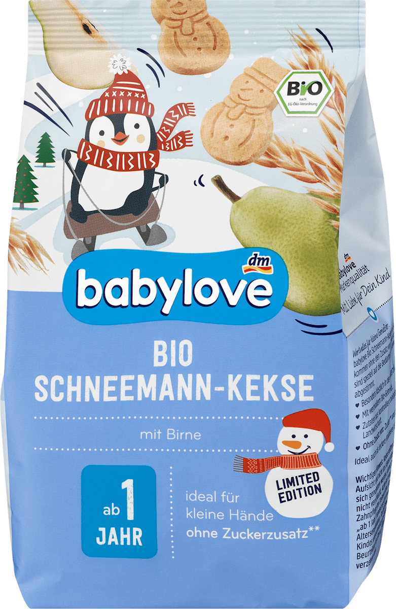 babylove Bio Schneemann-Kekse, 125 g | dm.at