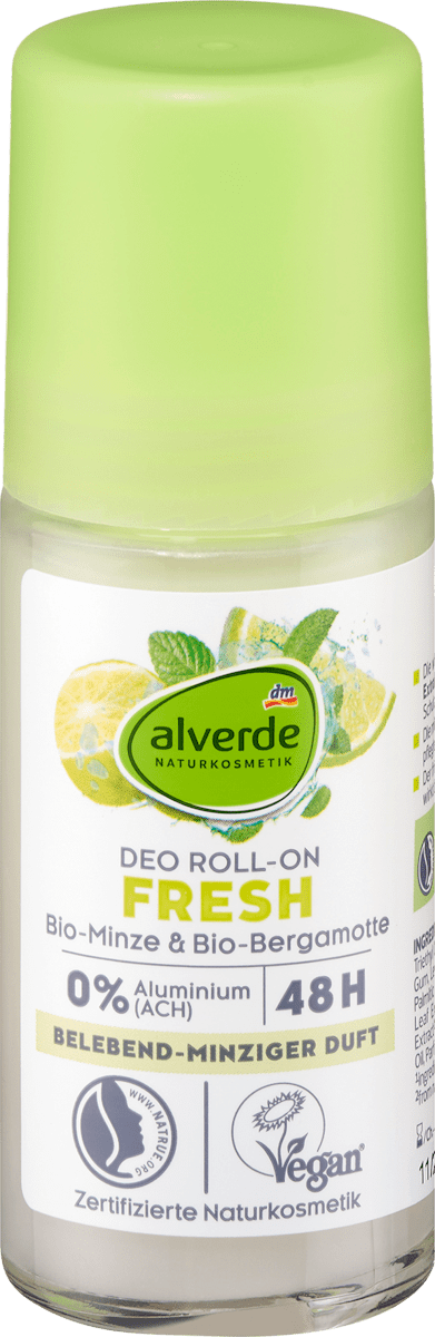 alverde NATURKOSMETIK Deo roll-on FRESH, menta i bergamot, 50 ml | dm.rs