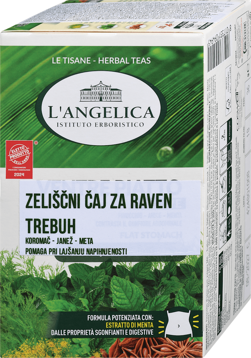 L'Angelica Zeliščni čaj za raven trebuh (18 x 2 g), 18 vr | dm.si